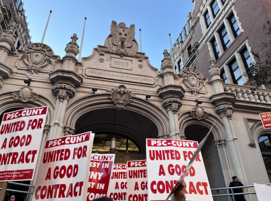 CUNY Union Members Arrested During Protests Over Wage Stagnation ...